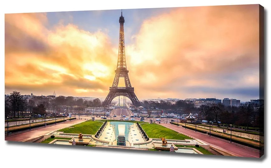 Wallmuralia Foto obraz na plátně do obýváku Eiffelova věž Paříž 120x60 cm
