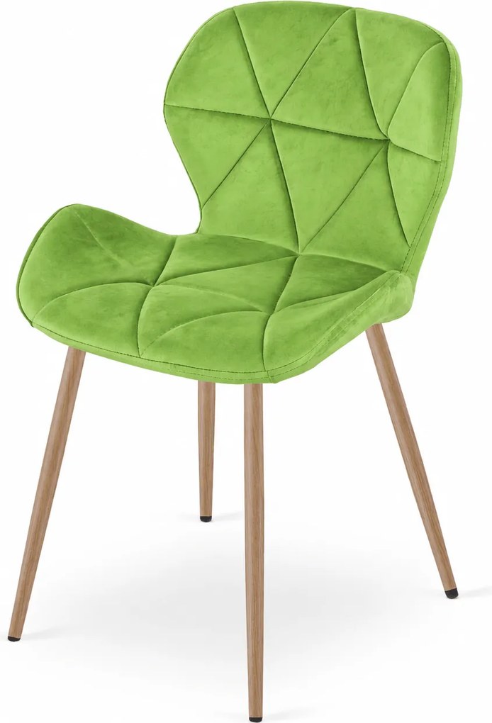 Jídelní židle MANGO VELVET, světle zelená