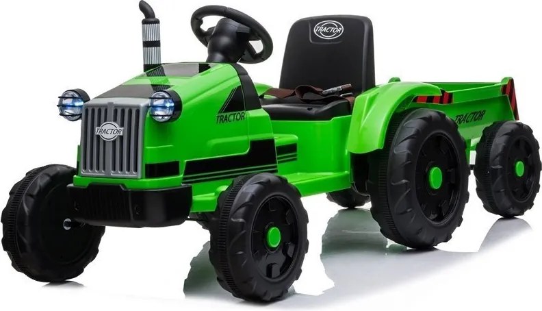LEAN CARS Bateriový traktor s přívěsem CH9959 zelený