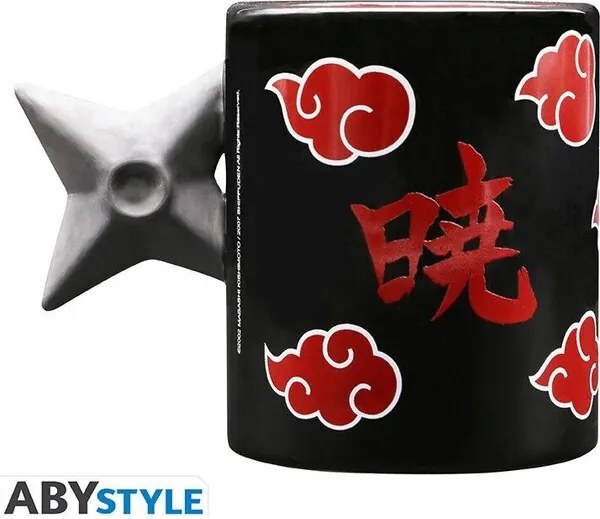 Hrnek 3D Naruto Shippuden - Shuriken Akatsuki 460 ml Vícebarevná