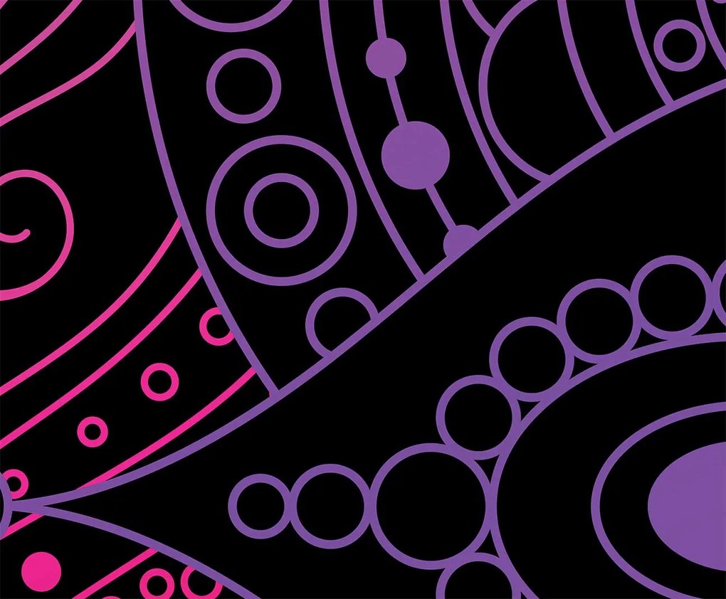 Obraz mandala Purple Velikost (šířka x výška): 100x50 cm