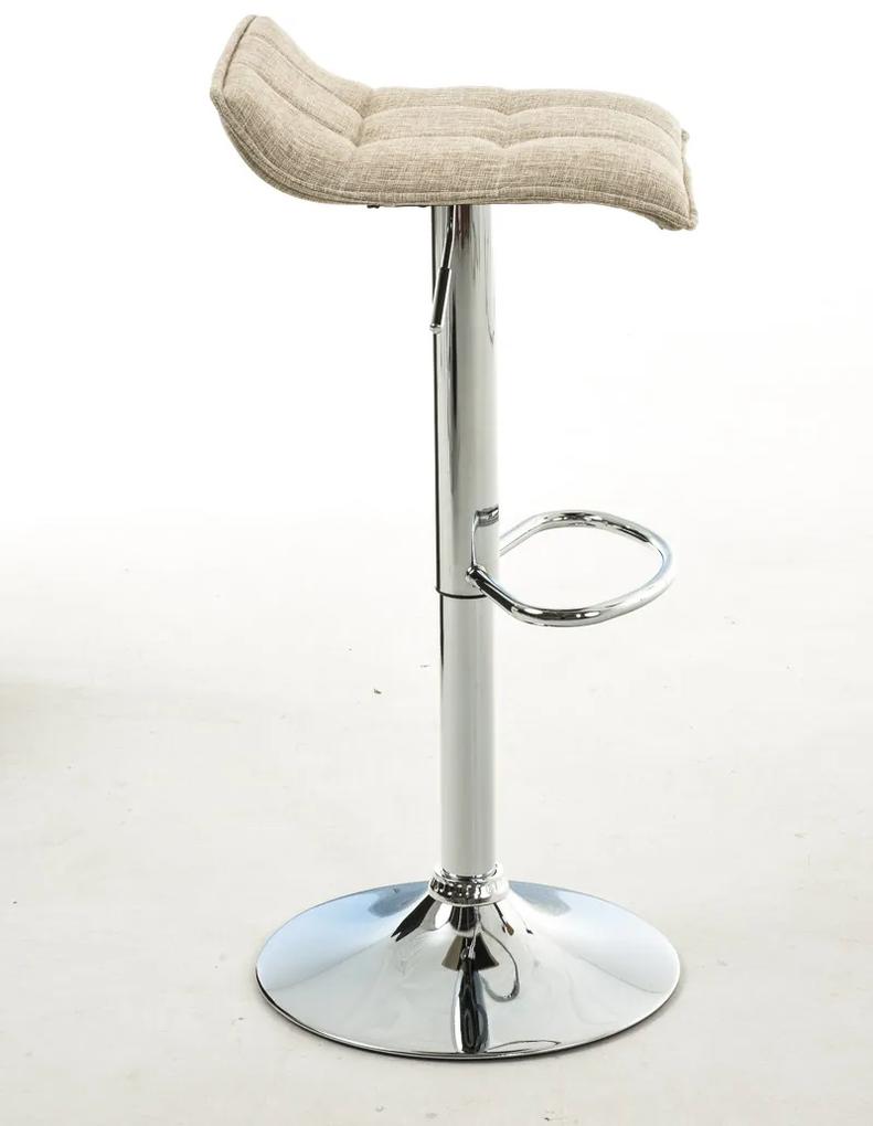 Barové stoličky Beaufort - 2 ks - látkové čalounění | krémové