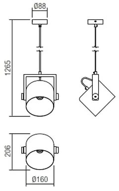 Redo 01-2402 - Lustr na lanku POOH 1xE27/42W/230V buk
