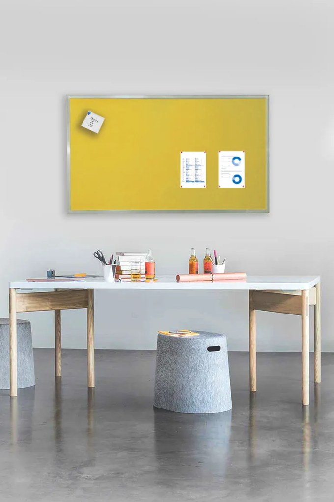 VYLEN Pěnové nástěnky s hliníkovým rámem 100 x 50 cm Barva: 10 Žlutá