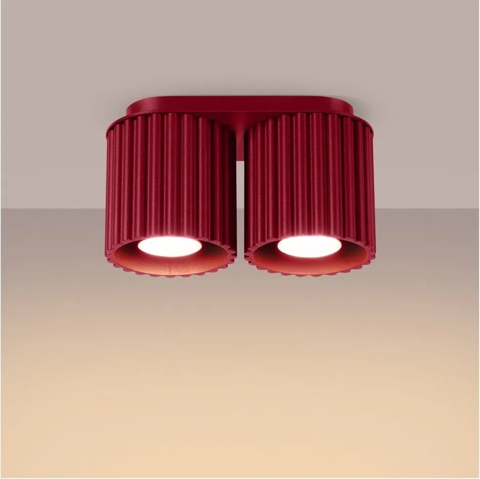 Vínové kovové bodové svítidlo 10x21 cm Zora – Sollux
