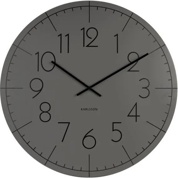 Designové nástěnné XL hodiny KA5593GY Karlsson 60cm