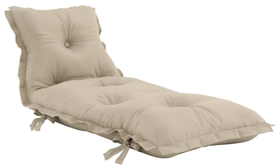 Béžový variabilní futon vhodný do exteriéru Karup Design OUT™ Sit&amp;Sleep Beige