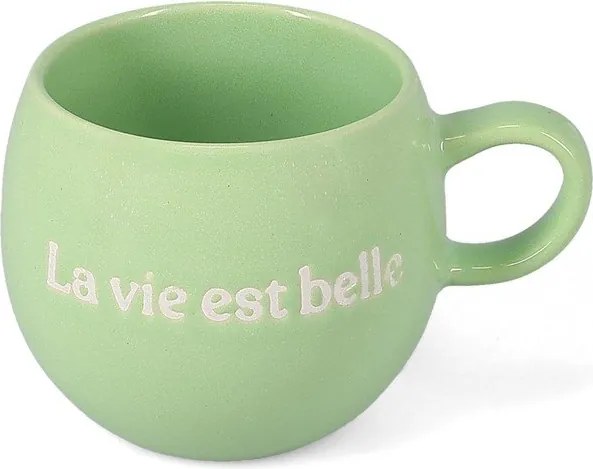 Zelený kameninový hrnek 420 ml Muggies – Salt&amp;Pepper