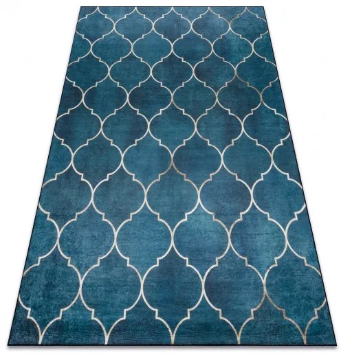 Dywany Łuszczów, Kusový koberec ANDRE Maroccan trellis 1181 blue, 160x220, modrá, chodba / předsíň