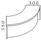 NABYTEK-DESIGNOVY.CZ - NKA90 12 - Pultová rohová nástavba Komfort, 30x30x35 cm, javor