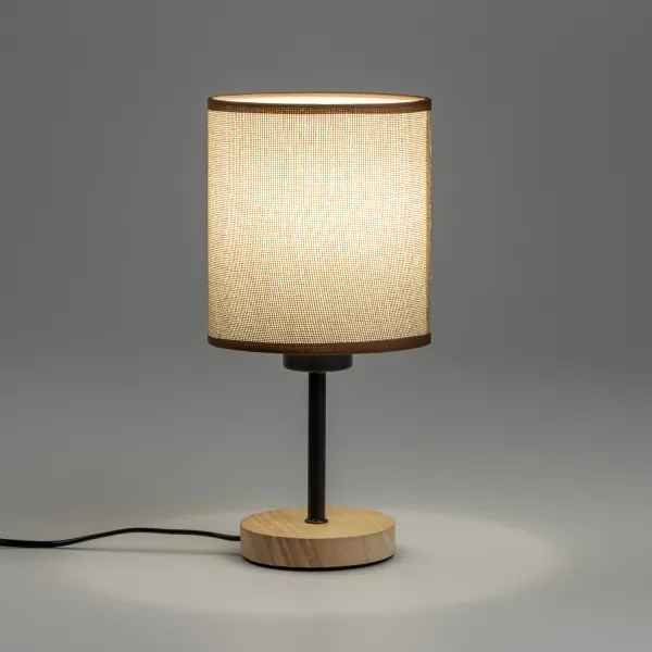 Brilagi - Stolní lampa NUBILA WOOD 1xE27/25W/230V dub/hnědá
