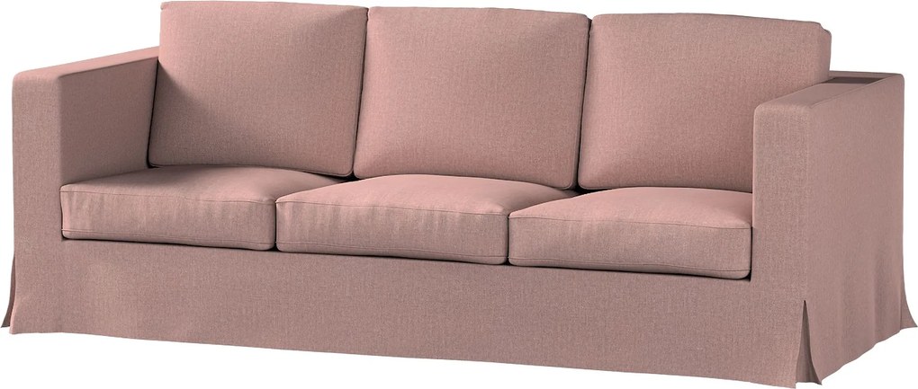 Potah na pohovku IKEA Karlanda 3-místná nerozkládací, dlouhý barva růžová látka pletený vzor