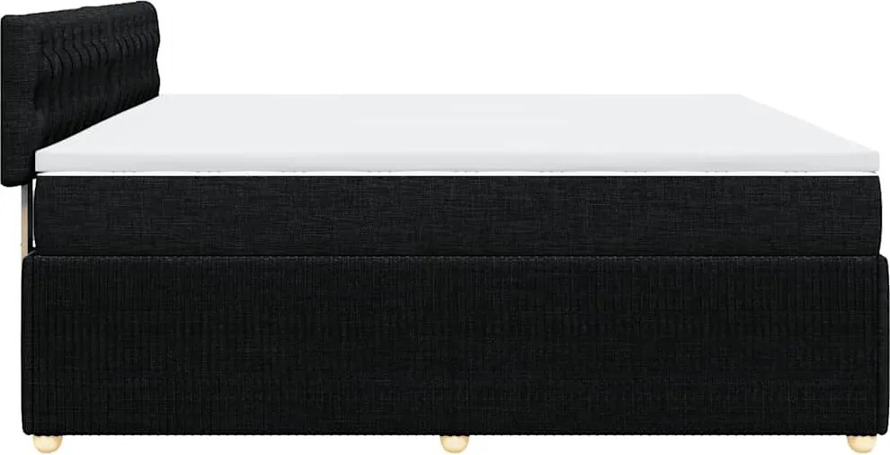 Box spring postel s matrací černá 200x200 cm textil 3289872