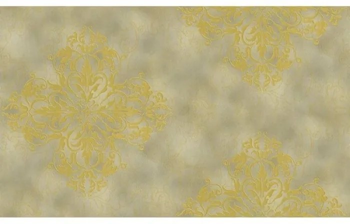 A.S. Création | 95473-3 tapety na zeď Residenza  | 1,06 x 10,05 m | zlatá, zelená