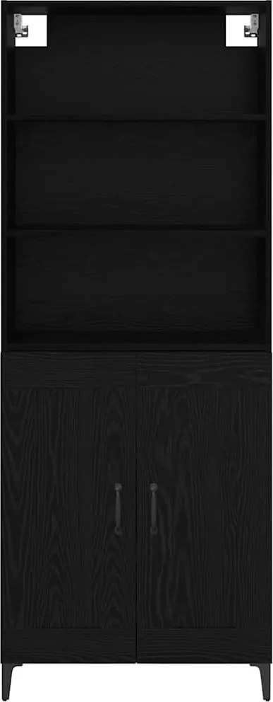 Vysoký bufet 2 ks Černý dub 69,5 x 34 x 180 cm Kompozitní dřevo 3403591