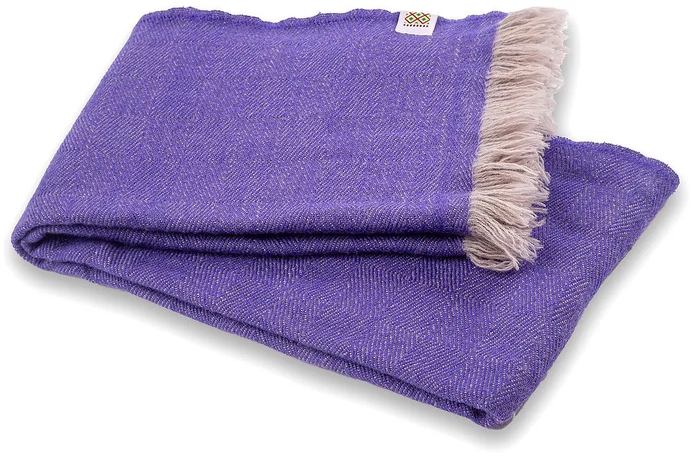 Vlněná deka Kostadina merino - fialová