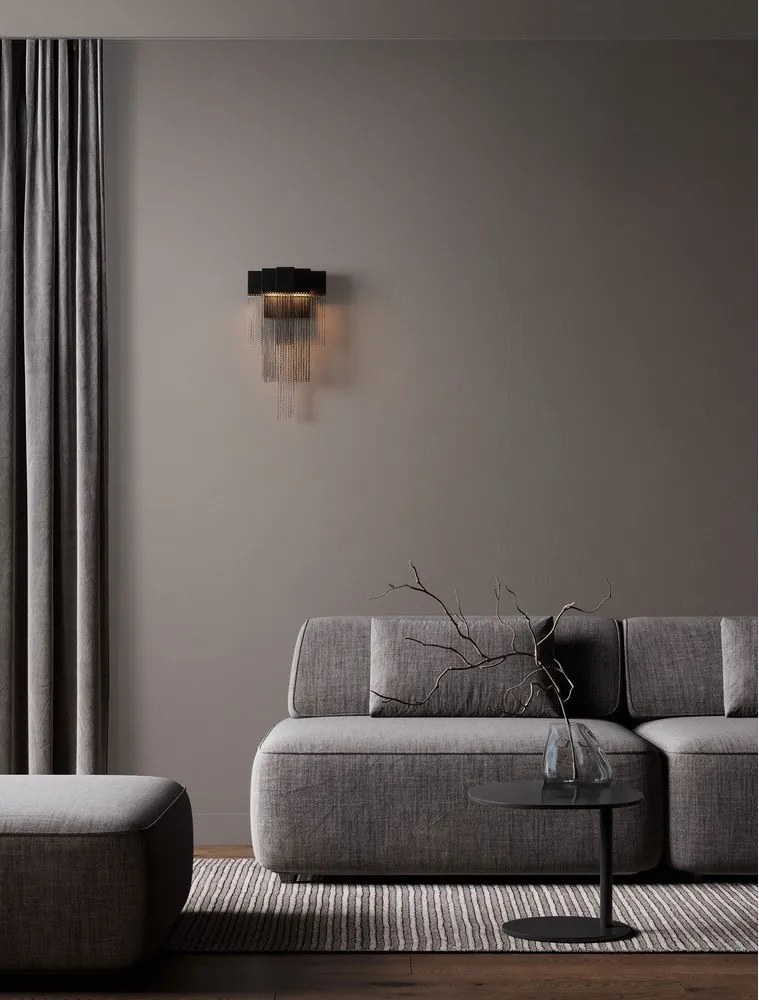 Matně černé ocelové LED stmívatelné nástěnné svítidlo Revια – Nova Luce
