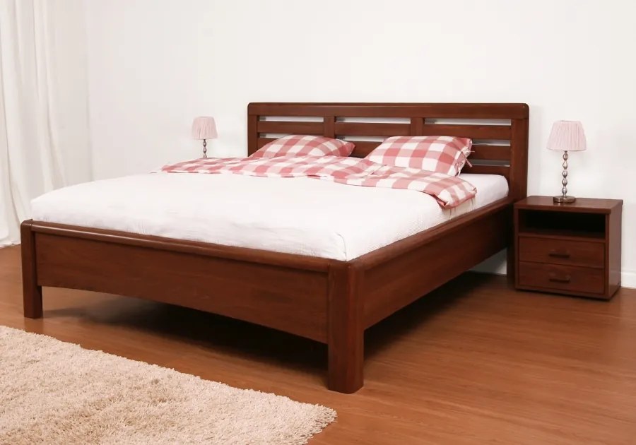 BMB Dřevěná postel Viola 200x200 Buk jádrový