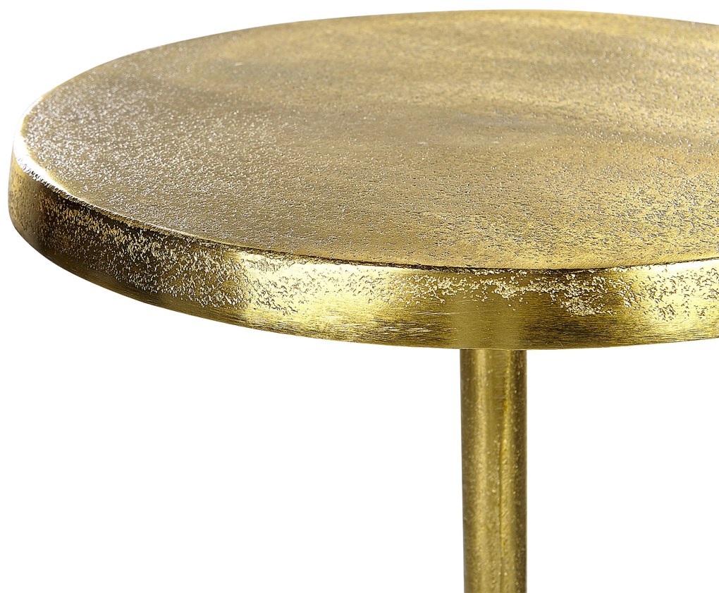 Kovový boční stolek zlatý PANNOUVRE Beliani