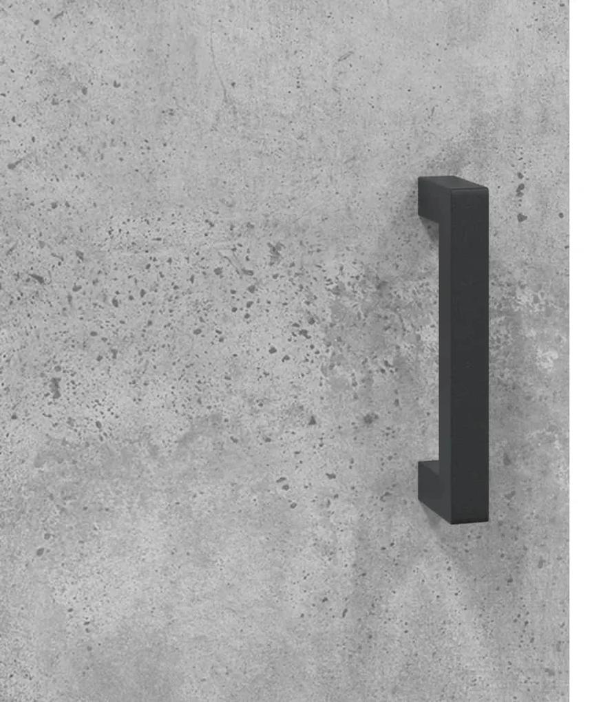 Skříň highboard betonově šedá 69,5x34x180 cm kompozitní dřevo,  3198341