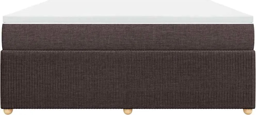 Box spring postel s matrací tmavě hnědá 180x200 cm textil 3285591