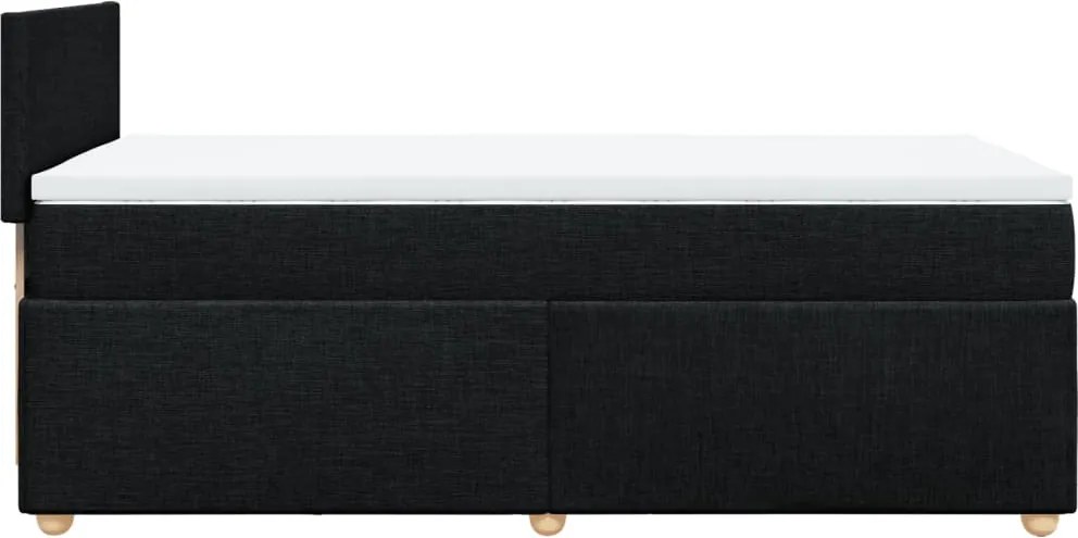 Box spring postel s matrací černá 100 x 200 cm textil 3288886