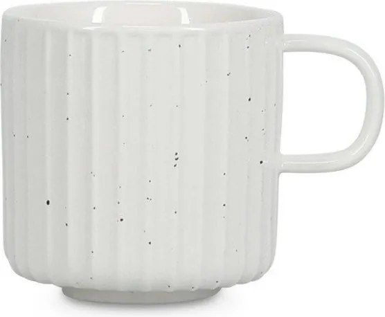 Bílý šálek z kostního porcelánu 205 ml Ora Gloss – Salt&amp;Pepper