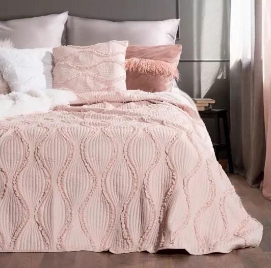 Luxusní přehoz na postel RODOLFO růžová 220x240 cm Mybesthome