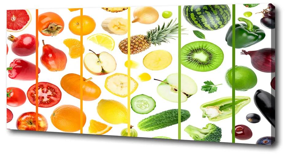 Wallmuralia Foto obraz na plátně Ovoce a zelenina 125x50 cm