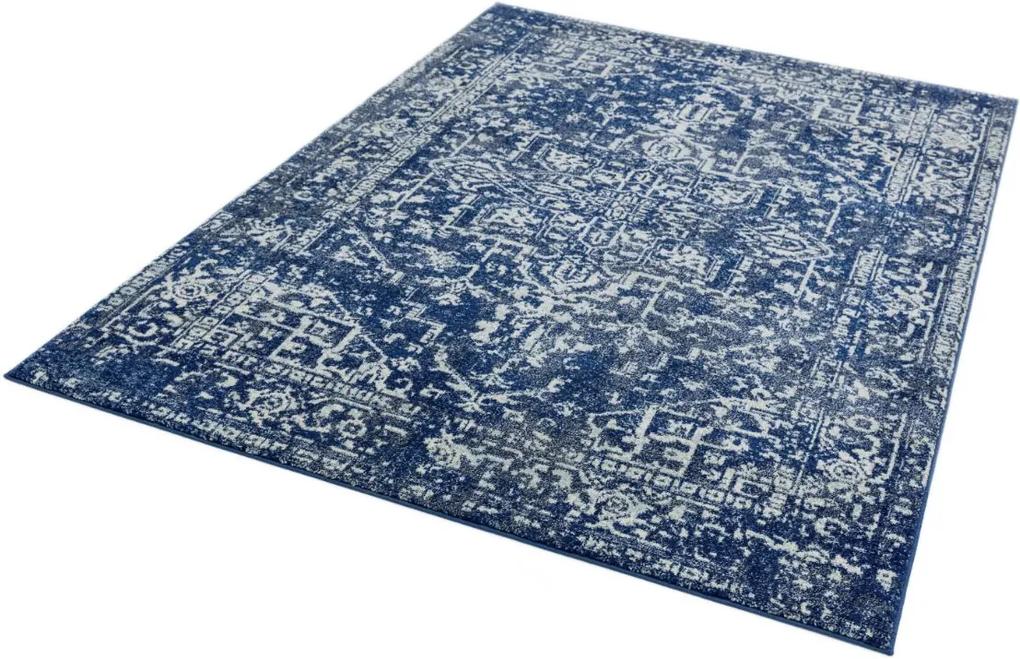 Modrý  koberec Dinamo Oriental Navy Rozměry: 200x290 cm