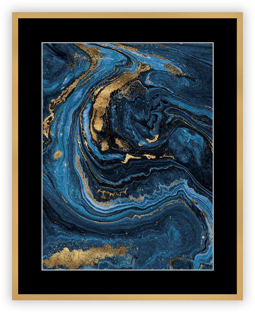 Obraz Abstract Blue&amp;Gold I 40 x 50cm