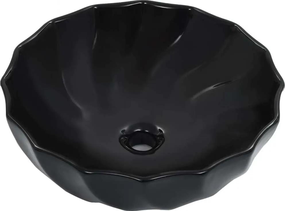 vidaXL Umyvadlo 46 x 17 cm keramika [143922] Barva: Černá