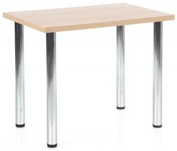 Jídelní stůl MODEX –⁠ 90x60x75, chrom/dřevo, dub sonoma