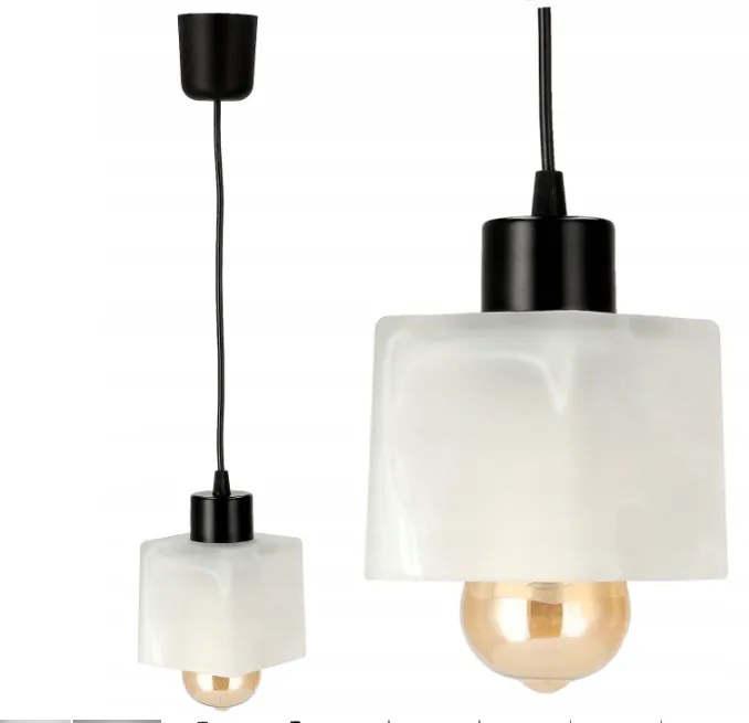 BERGE LED stropní lampa - 1xE27 - KOSTKA BÍLÁ