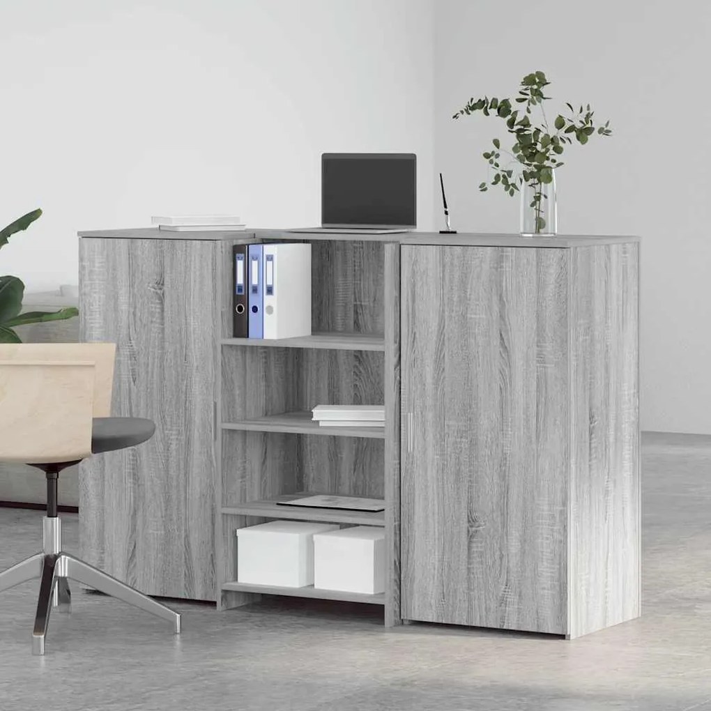 Recepční stůl hnědý dub 155x50x103,5 cm kompozitní dřevo 3324201