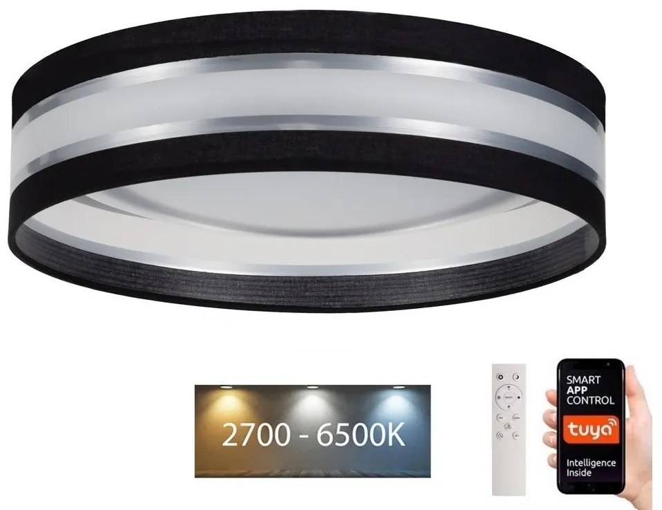 Belis LED Stmívatelné stropní svítidlo SMART CORAL LED/24W/230V Wi-Fi Tuya černá + DO BE0874