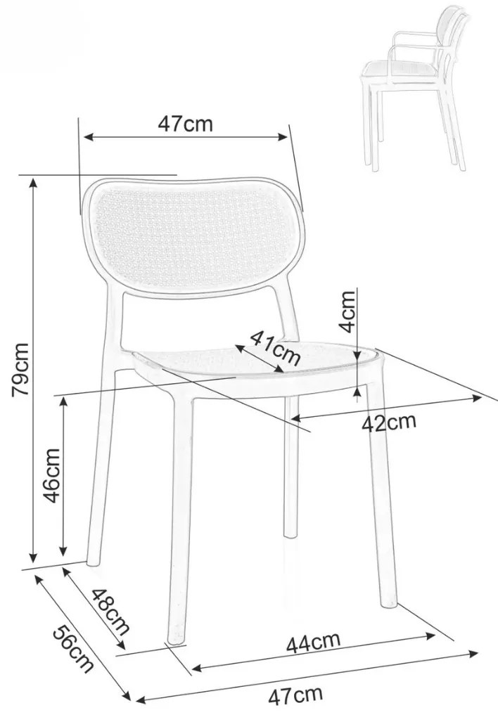 Jídelní židle Bali béžová/černá