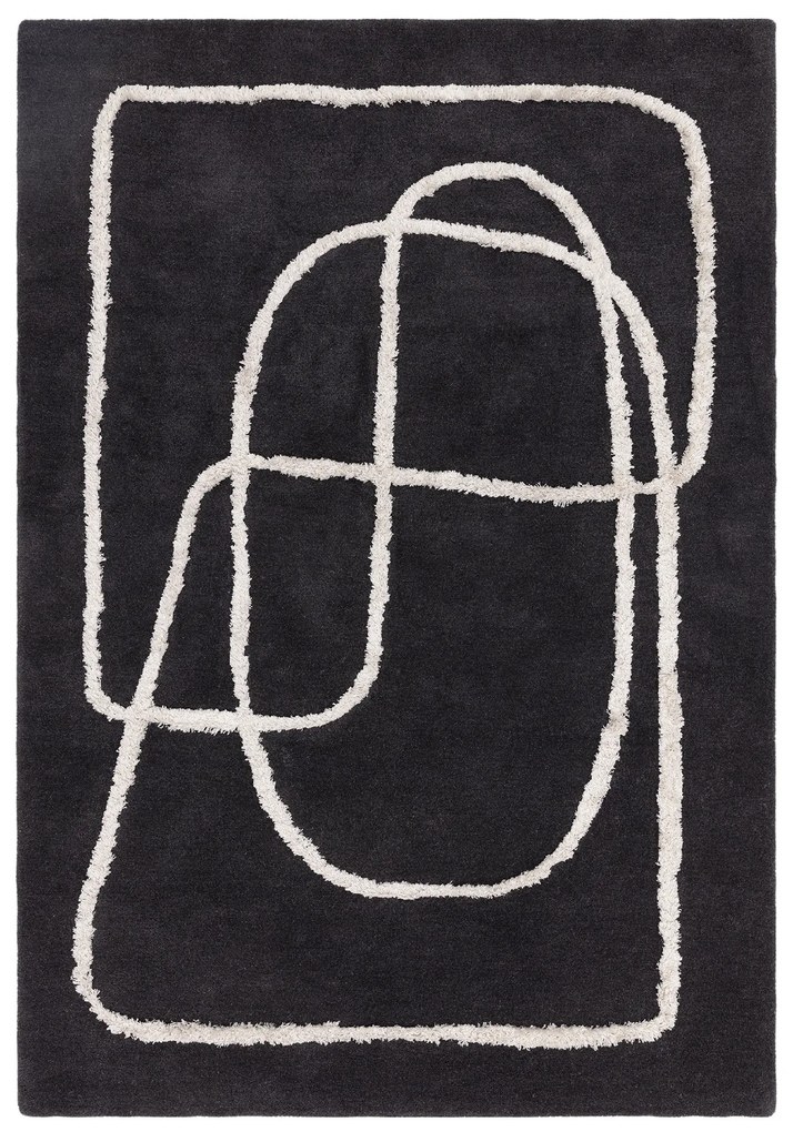 Tribeca Design Kusový koberec Sour Charcoal Rozměry: 160x230 cm