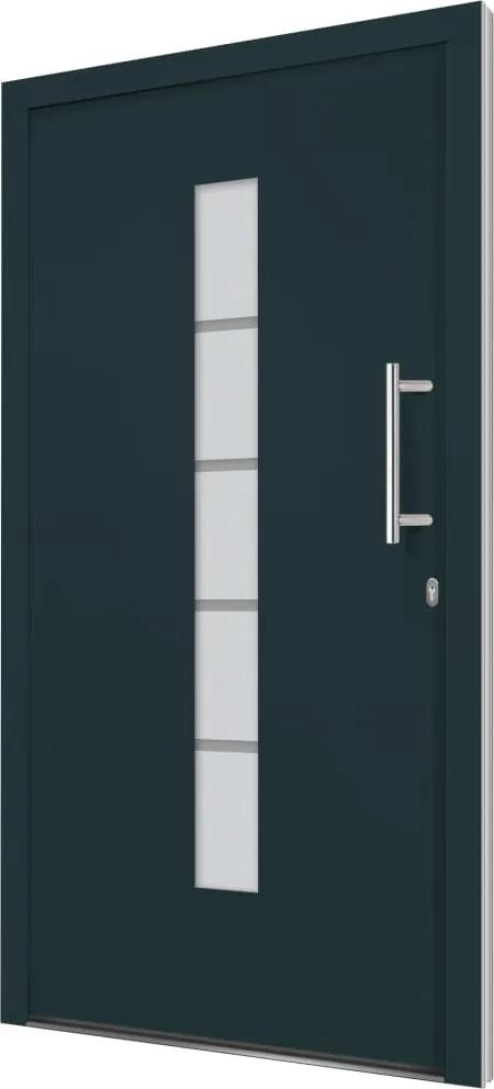 vidaXL Vchodové dveře hliník a PVC 100 x 200 cm [3056812] Barva: antracitová