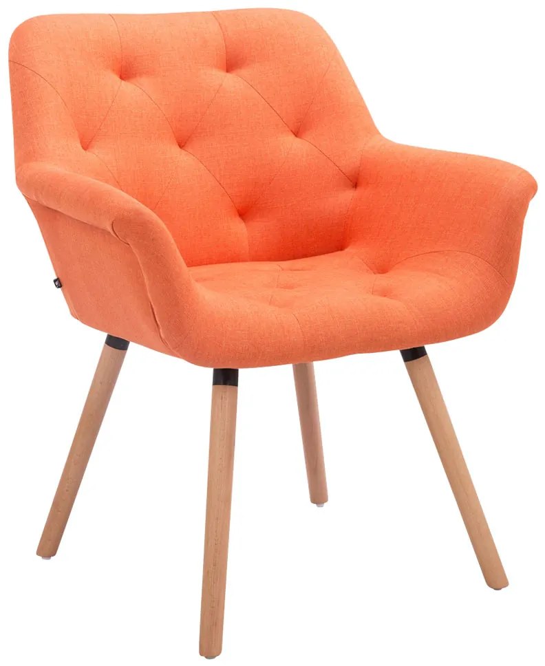 Židle s područkami Cass látka, nohy natura Barva  Oranžová