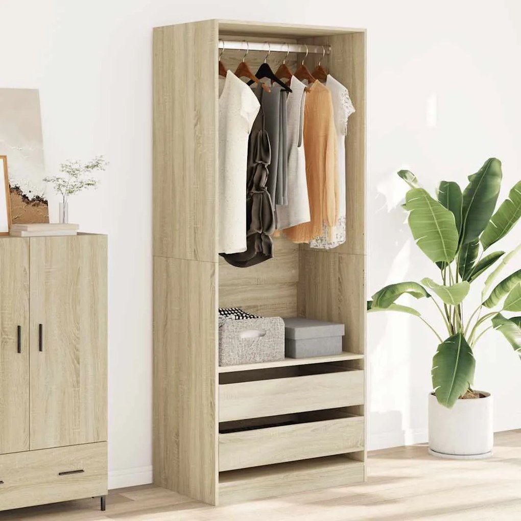 Šatní skříň dub sonoma 80 x 50 x 200 cm kompozitní dřevo 3307749