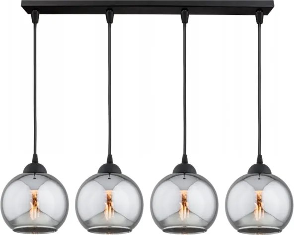 BRILAGI - Lustr na lanku DIOR 4xE27/60W/230V černá/kouřová šedá