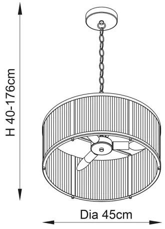 Endon 106282 - Lustr na řetězu RIDGETON 3xE14/6W/230V mosaz