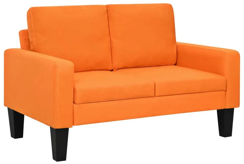 245566 vidaXL 2místná pohovka s textilním čalouněním oranžová