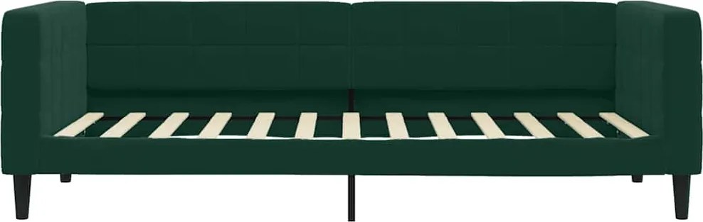 Válenda s matrací tmavě zelená 90 x 200 cm samet 3196669