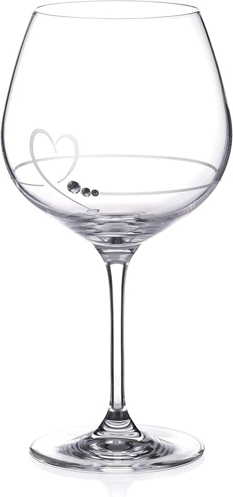 Diamante sklenice na Gin Petit Heart se Swarovski krystaly 610 ml 1KS