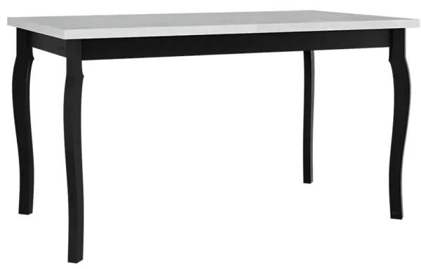 Jídelní stůl Diesel 80 x 140/180 V, Barva dřeva: bílá-L, Barvy nožiček: černá