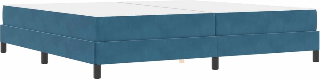 Postel s boxspringem s matrací Tmavě modrá 200 x 200 cm textil 3398717