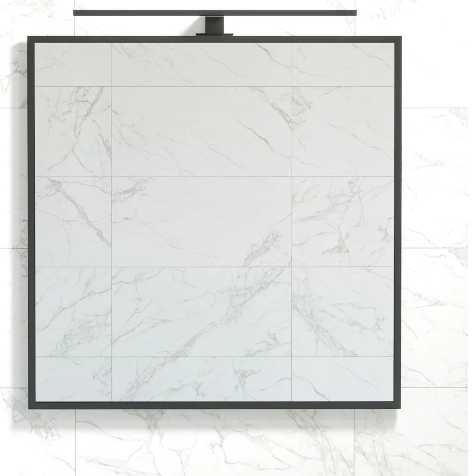 BATH DELUXE 01-080-05-02-00 - Koupelnové zrcadlo BORGSTED 80x80 cm černá 01-080-05-02-00