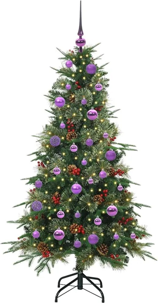 Umělý Skládací Vánoční Strom s stojanem Zelená 150 cm PE a PVC 3397412